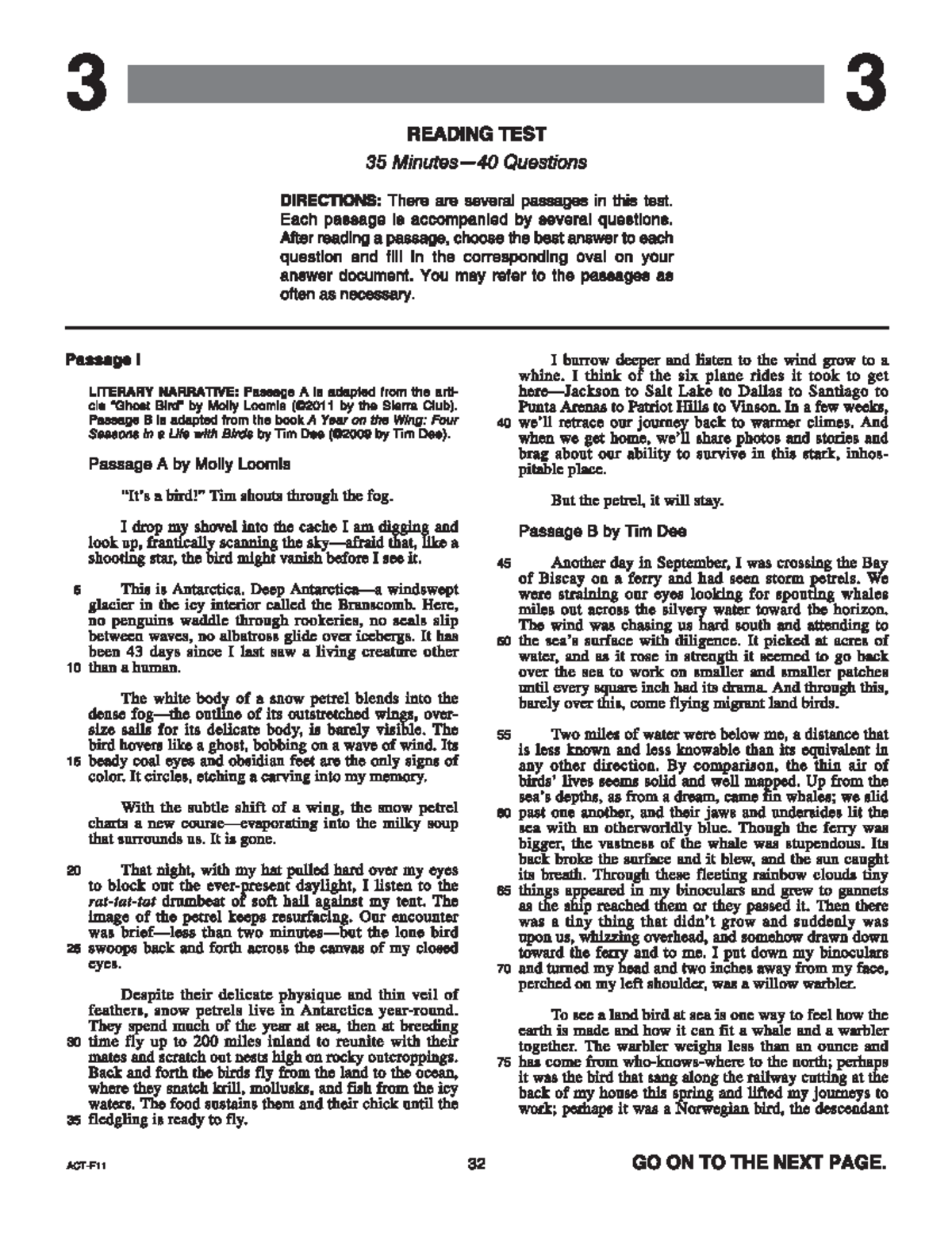 ACT Form F11 PDF - ACT Form F11 pdf. Reading and Science only. For ...