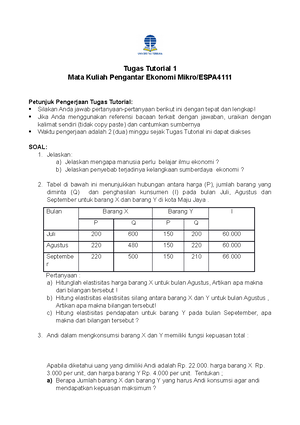 Tugas 2 - ESPA4111- Hadyanto - BUKU JAWABAN TUGAS MATA KULIAH TUGAS 2 ...