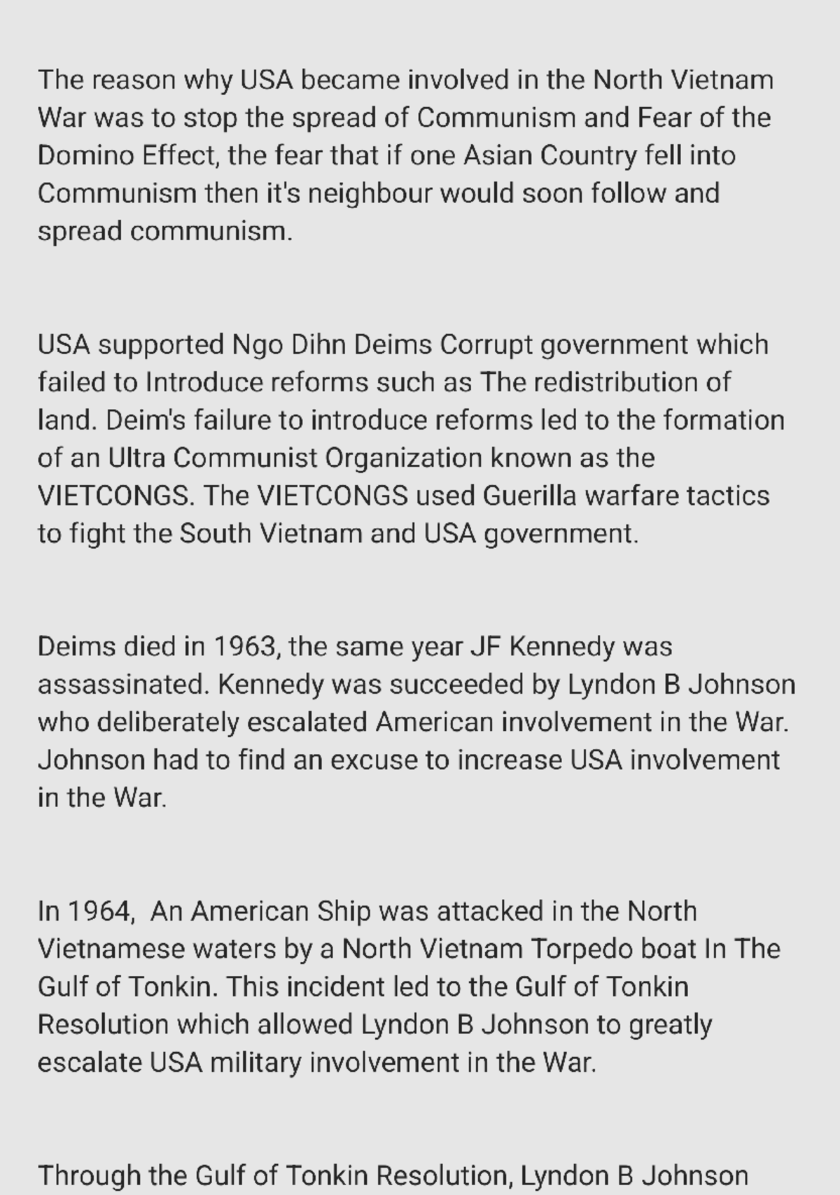 North Vietnam War: USA's Involvement & Strategies (250503) - Studocu