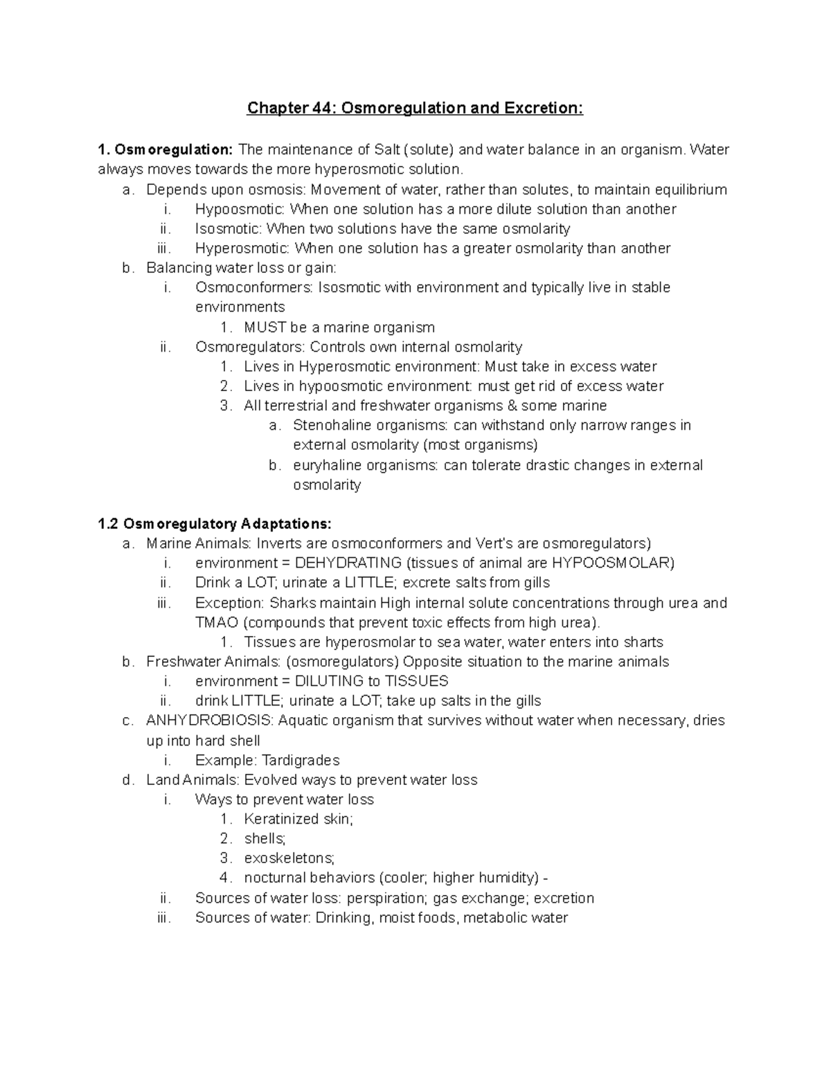 Gilbertson's Biology- Chapter 44 Study Guide - Chapter 44 ...