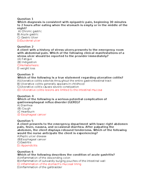 Pathophysiology Exam 1 Mastery Prep Quiz Questions and Answers - PATHO ...