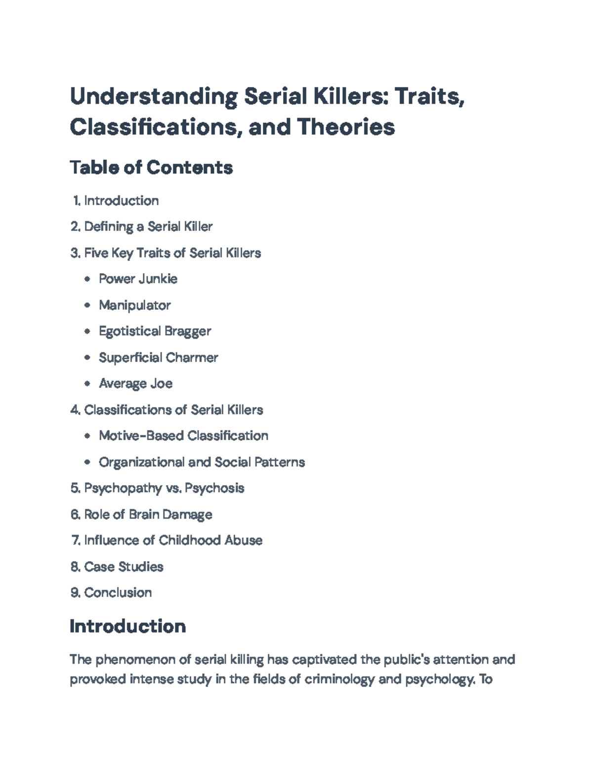 Understanding Serial Killers: Traits, Classifications, and Theories ...