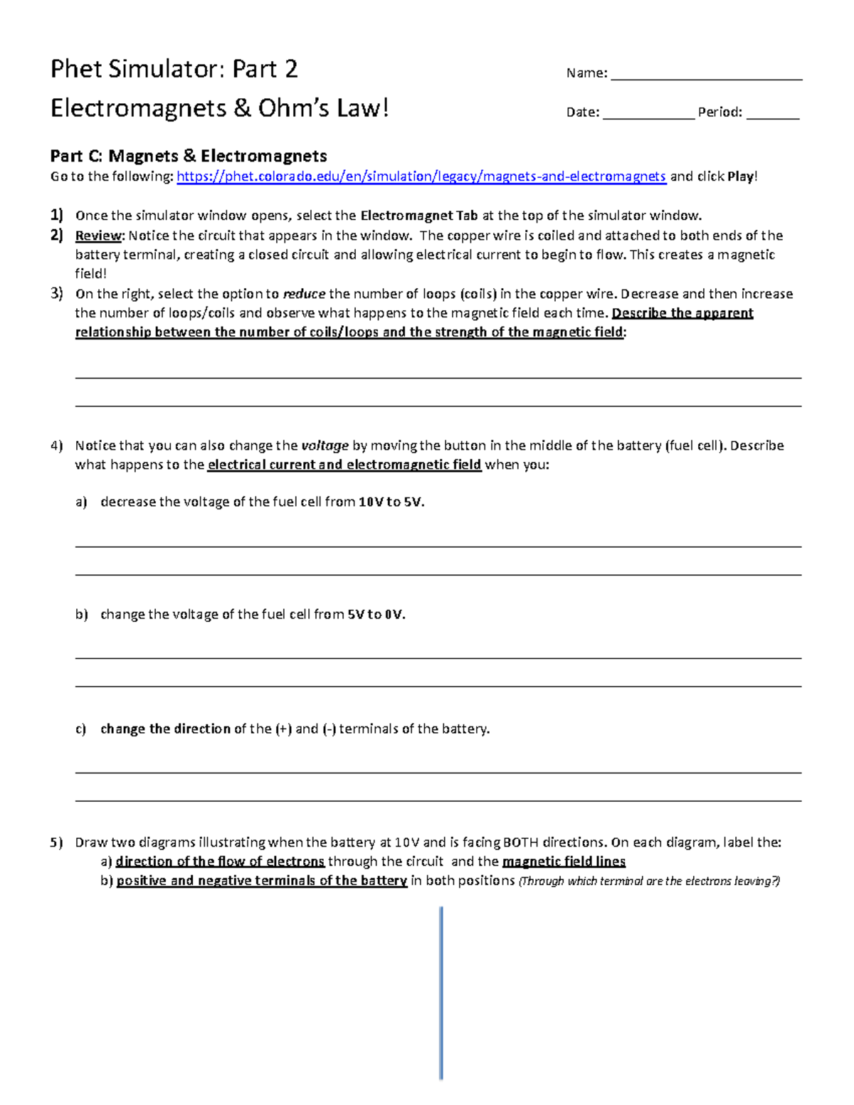 Electromagnetism lab: Exploring the laws of electromagnets - Studocu