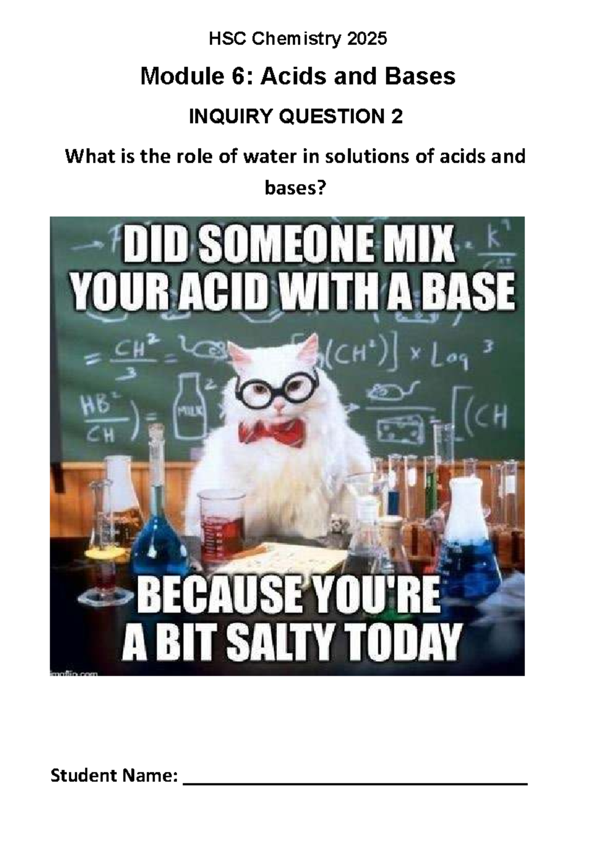 Calculating pH & pOH: HSC Chemistry ACSCH102 Final Exam Review Guide ...