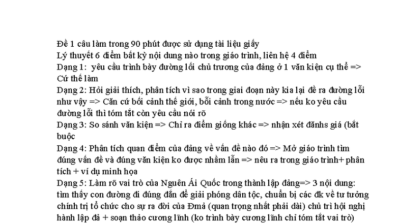 Hướng dẫn làm bài Đề 1 Lý thuyết 6 điểm - 90 phút - Studocu