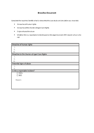 [Solved] Research examples of breaches of the following within the ...