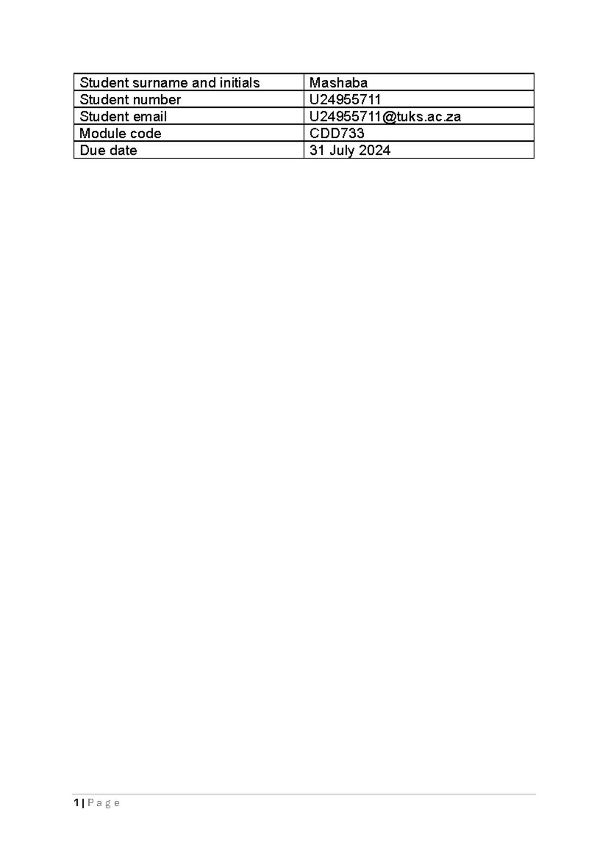 Task 1: Situational Analysis for Field Worker Supervisor (CDD) - Studocu