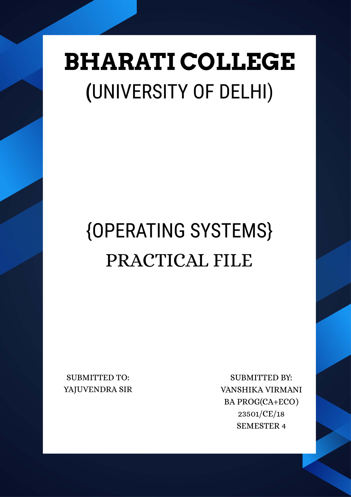 OS Practical File: Shell Commands & Scripts - BA Sem 4 - Studocu