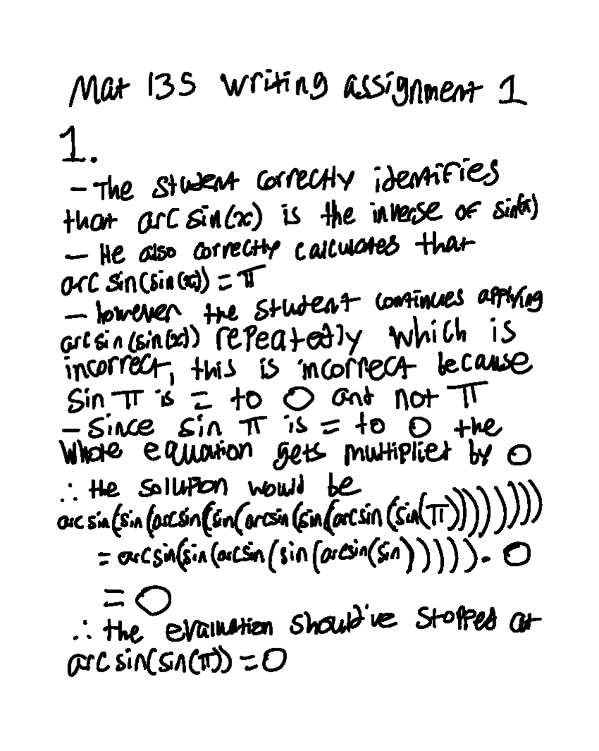 Mat 135 Writing Assignment 1: Inverse Functions and IVT Analysis - Studocu
