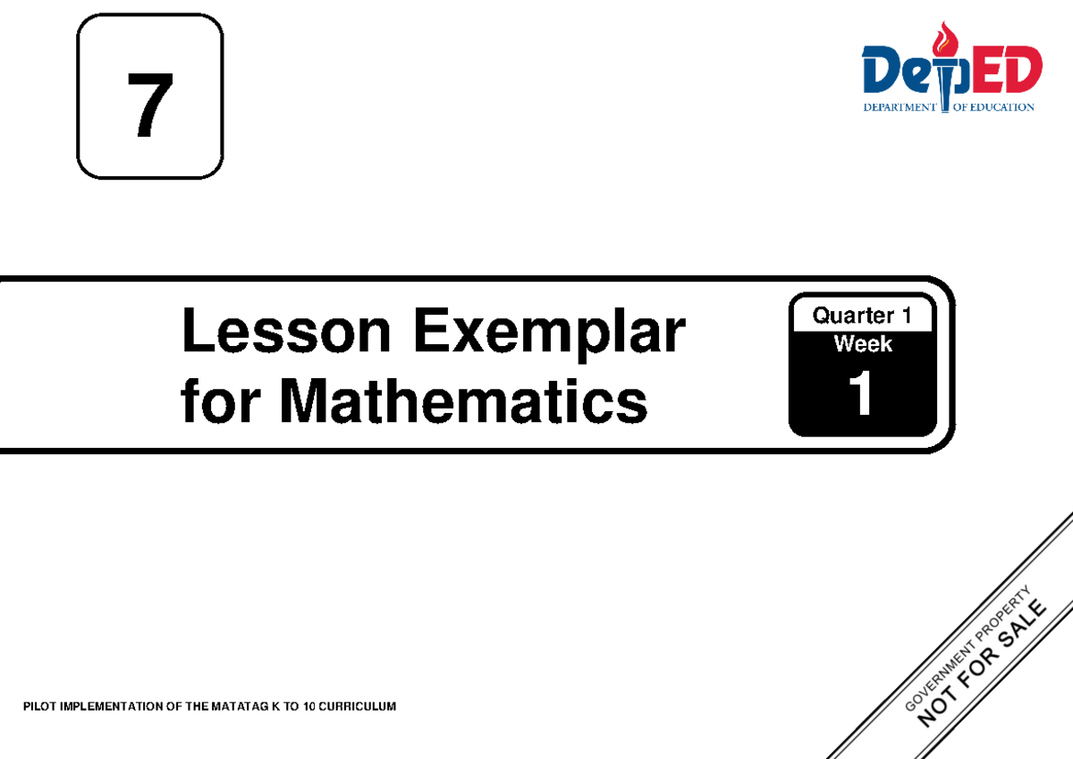 Mathematics 7 Lesson Exemplar Q1 W1: Understanding Polygons - Studocu