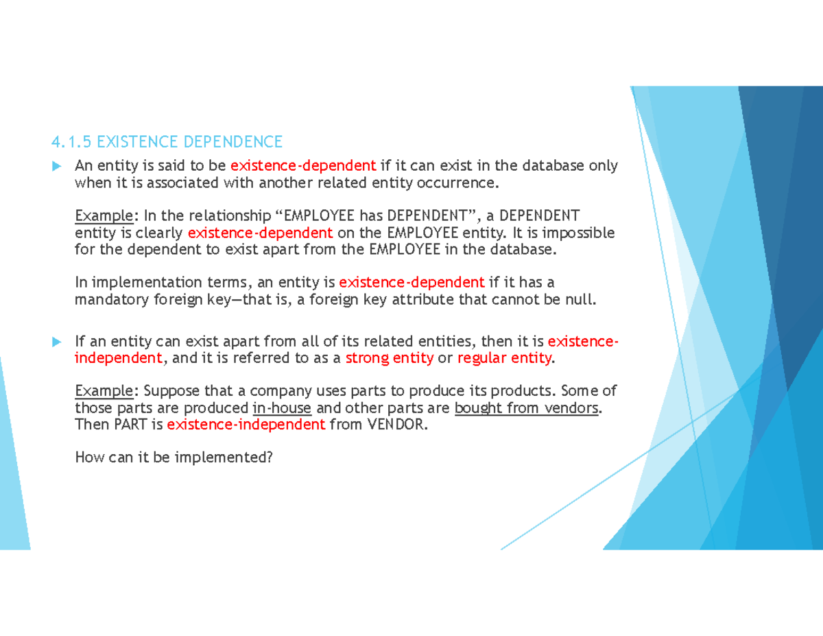 ITE305 Chapter 4: Existence Dependence & Relationship Strength Analysis ...