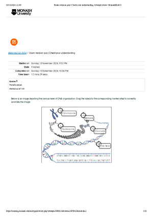 Week 12 Theme IV & V Quiz - Notes - BMS1062 S2 2024 / Week 12 Theme IV ...
