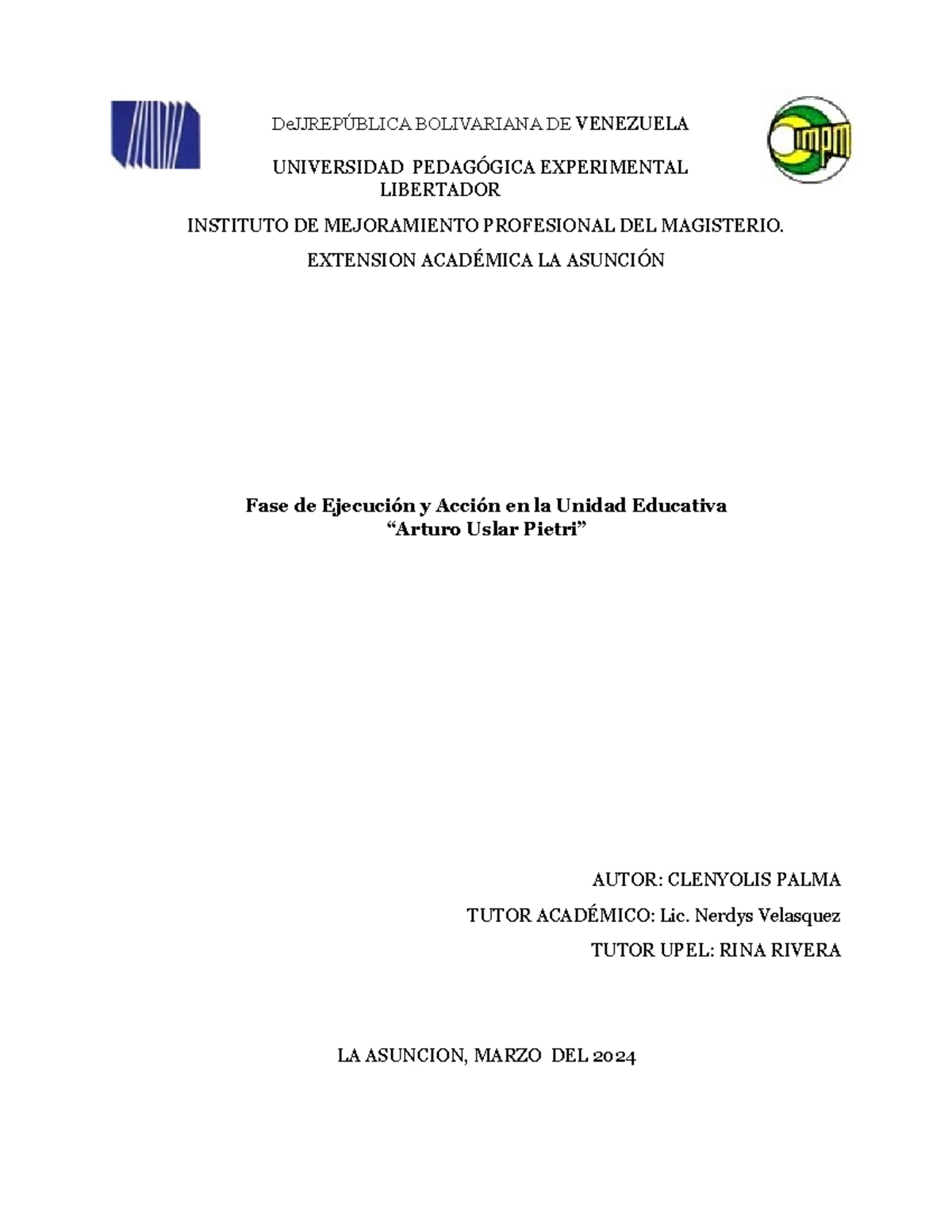 Manual UPEL 2022 - REPÚBLICA BOLIVARIANA DE VENEZUELA UNIVERSIDAD ...