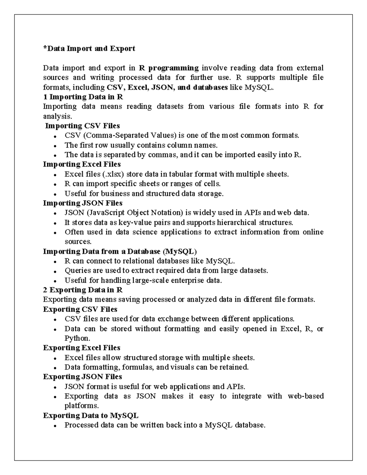R Programming: Importing & Exporting Data (Mod 5) - Studocu
