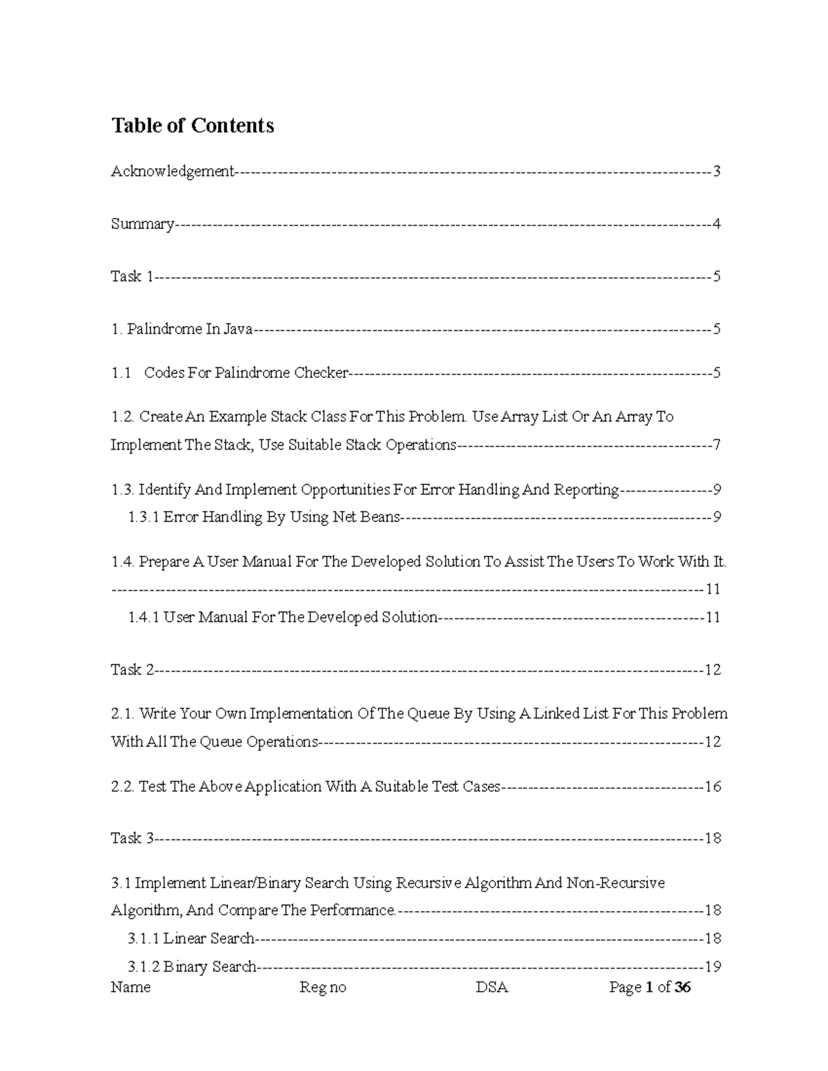 DSA - Software Assignment on Data Structures and Algorithms - Studocu