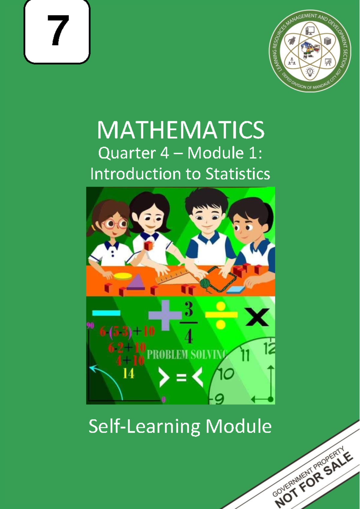 Grade 7 Math Q4 Module 1: Introduction to Statistics Self-Learning ...