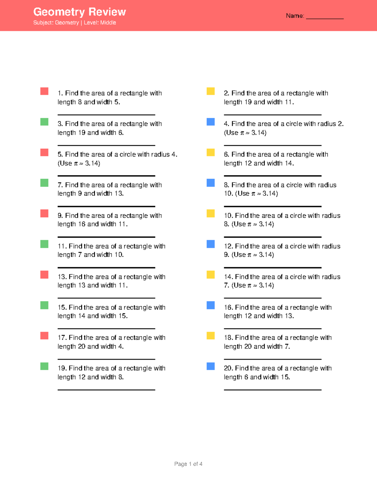 Geometry Review 6 - Trigonometry Practice Problems - Studocu