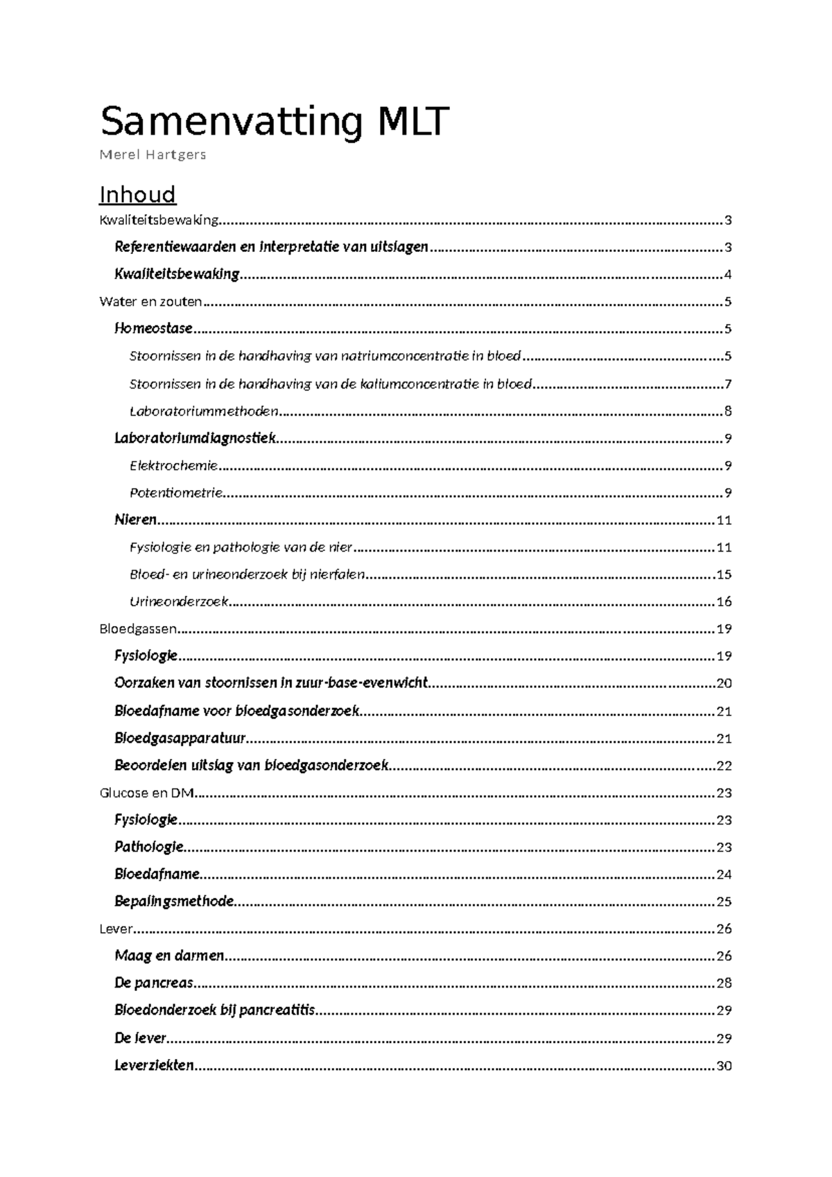 Samenvatting MLT: Kwaliteitsbewaking en Laboratoriumdiagnostiek ...