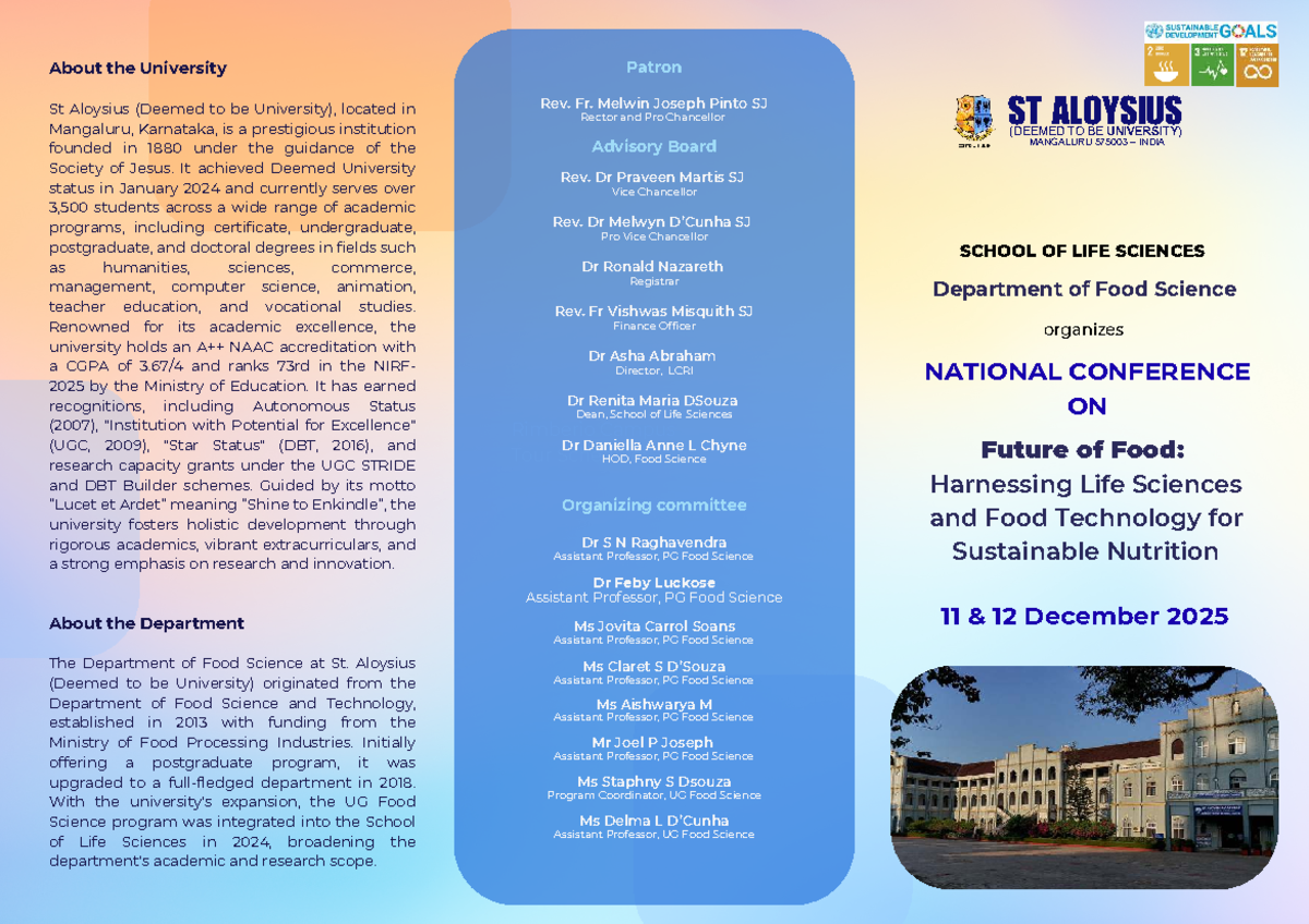 National Conference Brochure: Future of Food - Dec 2025 - Studocu