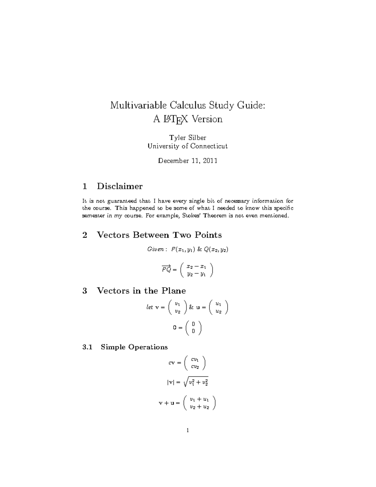 CALC 3 Final Exam Cheat Sheet: Multivariable Concepts and Techniques - Studocu