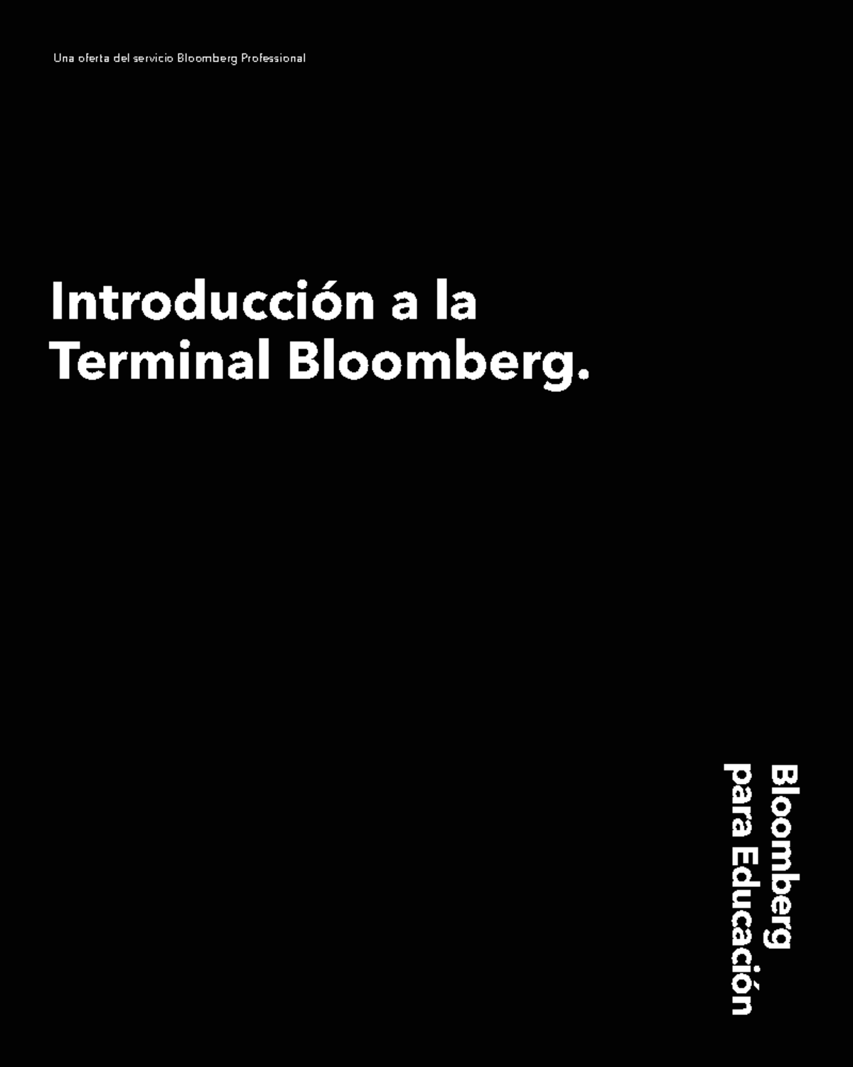 Guía Completa de Funciones en la Terminal Bloomberg (BMC) - Studocu