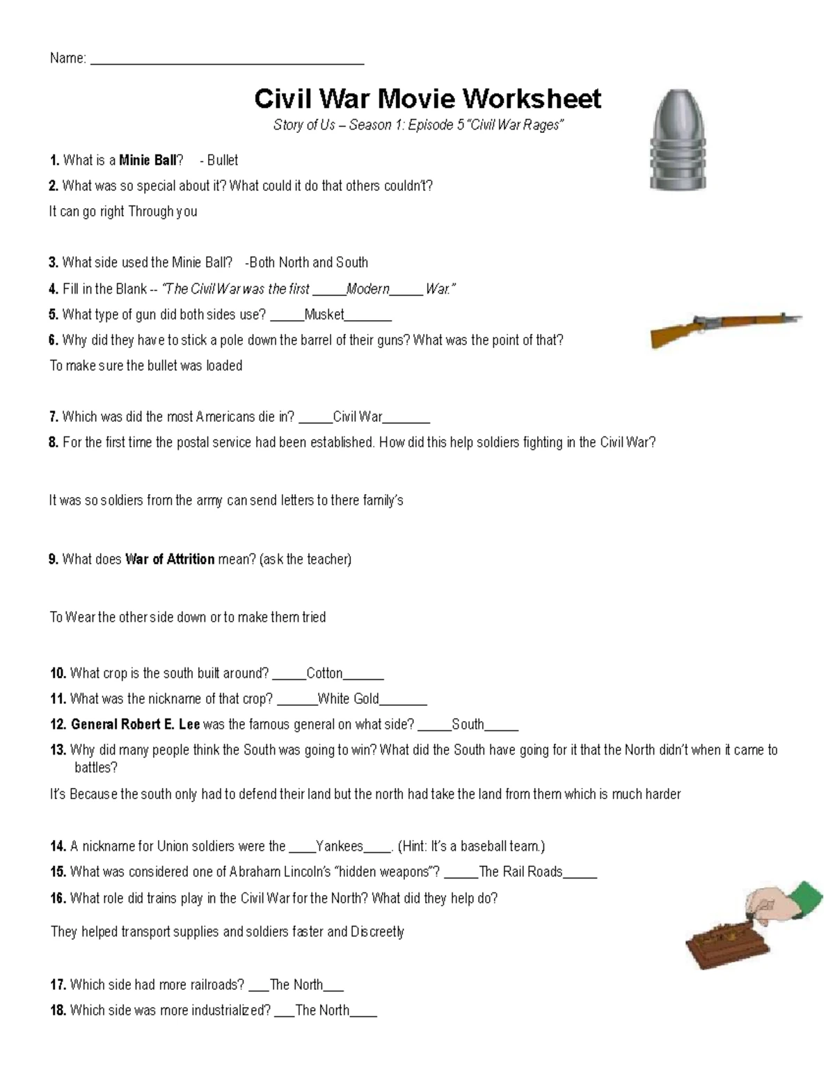 North vs. South Comparison Worksheet - 2023 - Studocu