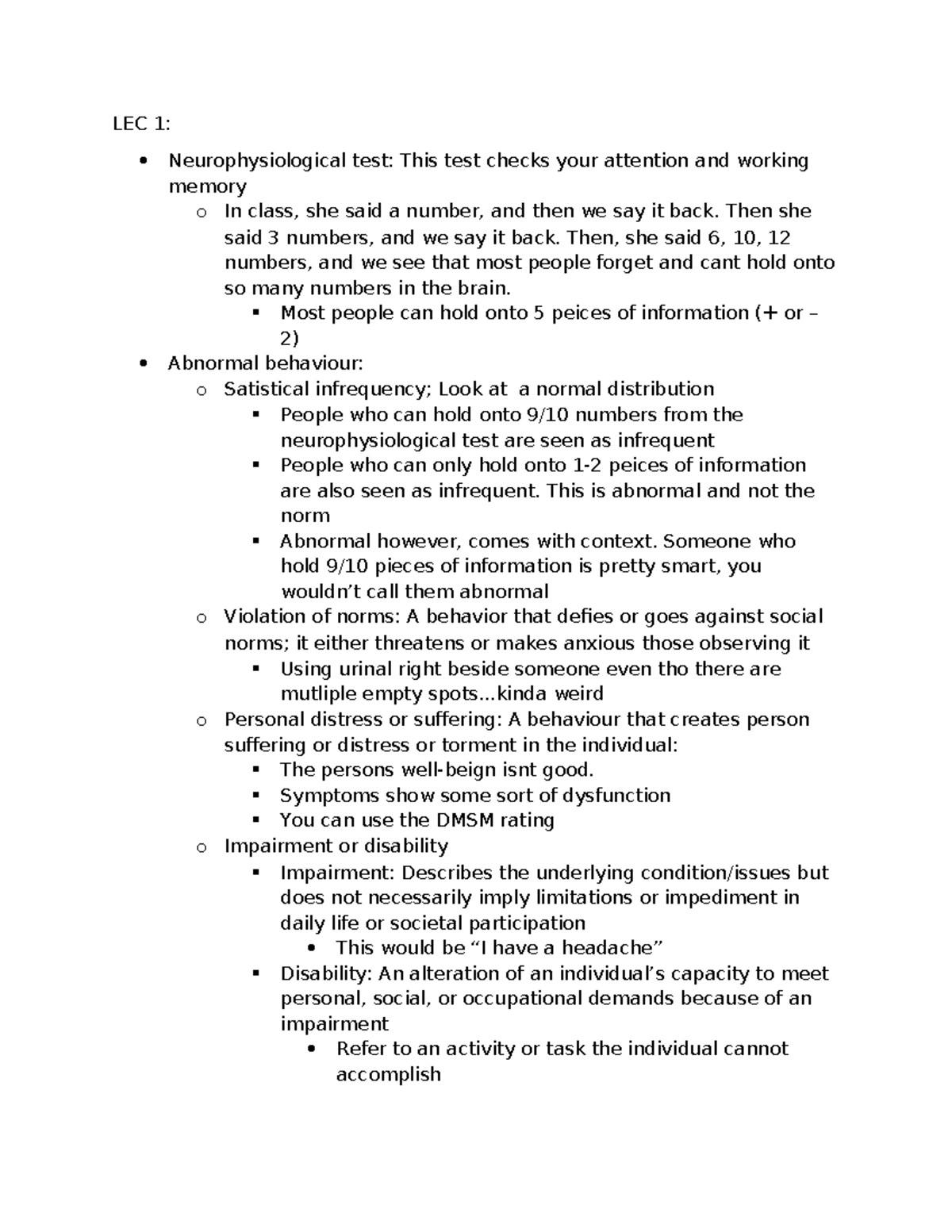 PSYB32 LEC 1: Neurophysiology & Abnormal Behavior Insights - Studocu