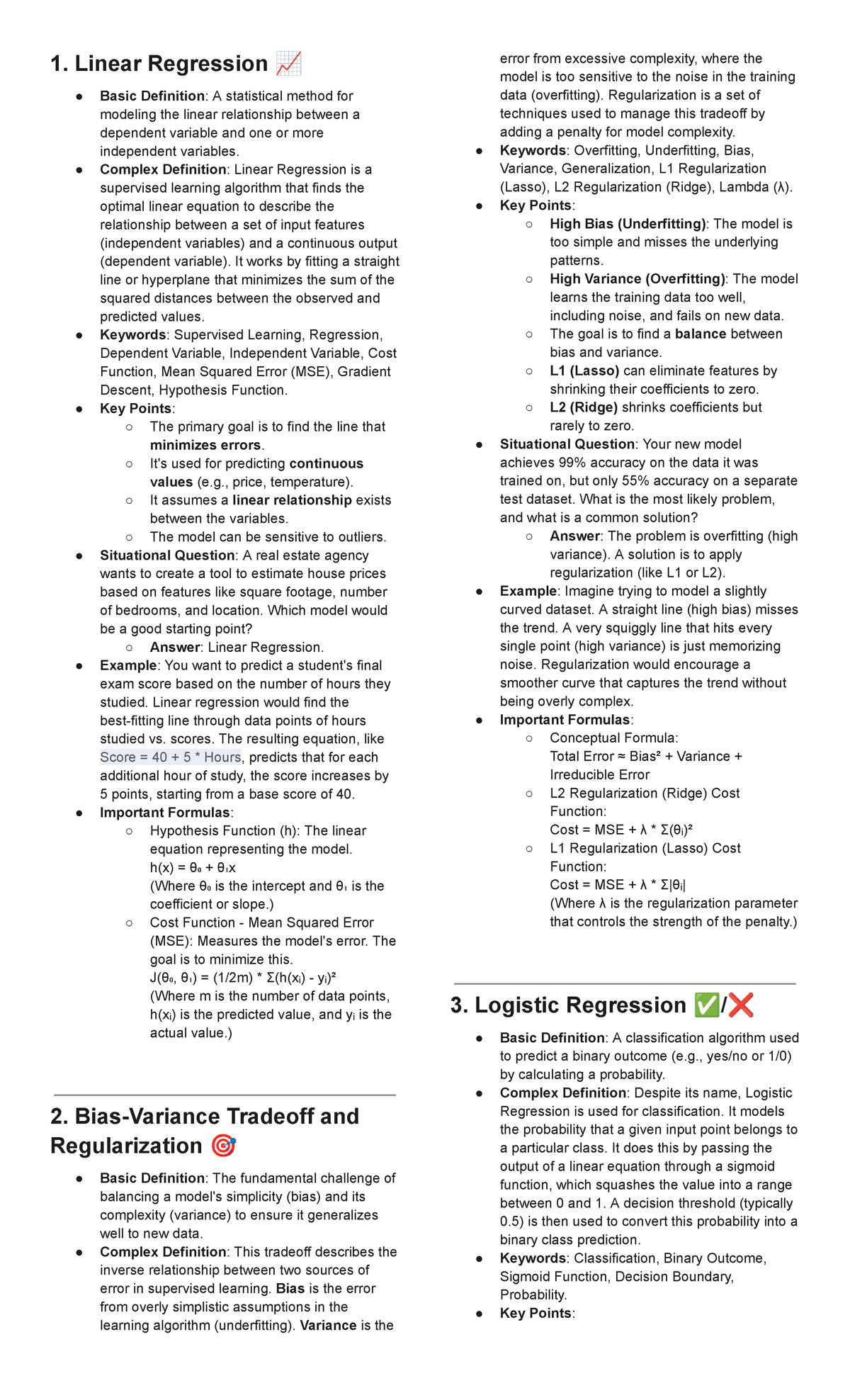 AI Reviewer - ARTIFICIAL INTELLIGENCE: Key Concepts in Regression ...