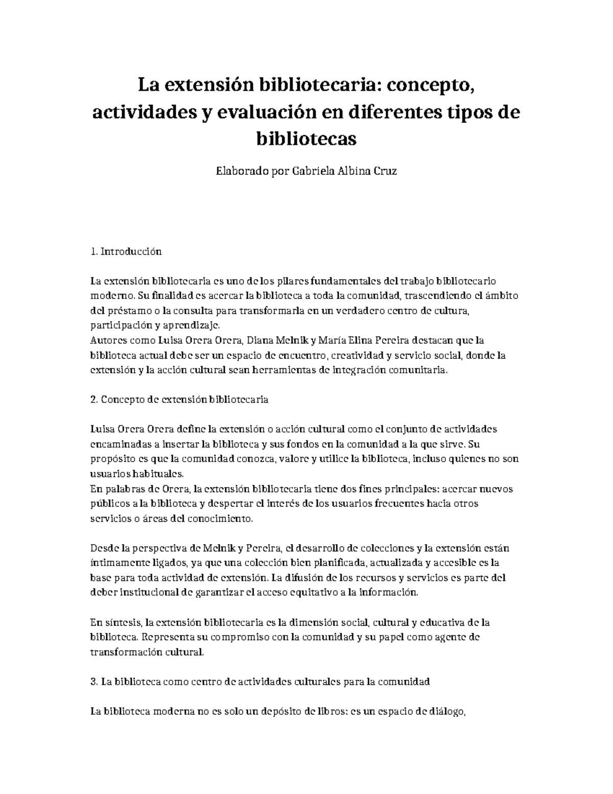 La Extensión Bibliotecaria: Actividades y Evaluación en Bibliotecas ...
