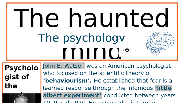 Psychology 101: The Psychology of Fear and John B. Watson's Experiment ...