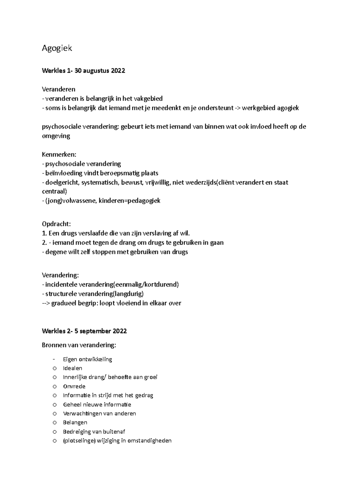 Agogiek Werkles: Psychosociale Veranderingen en Motivatieprocessen ...