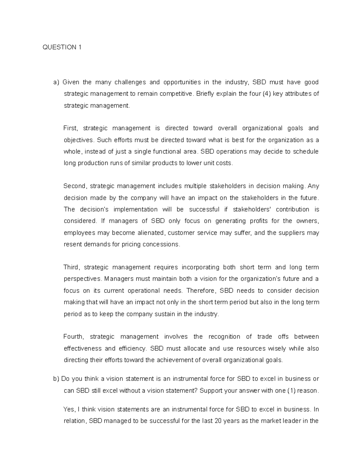 MAF661 Tutorial Topic 1 & 2 - Strategic Management - UiTM - Studocu