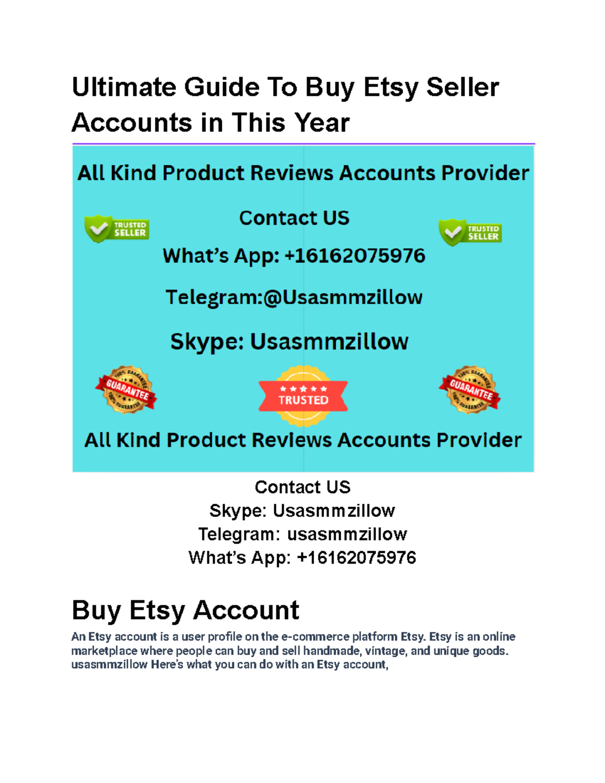 Ultimate Guide To Buy Etsy Seller Accounts in This Year - Ultimate ...