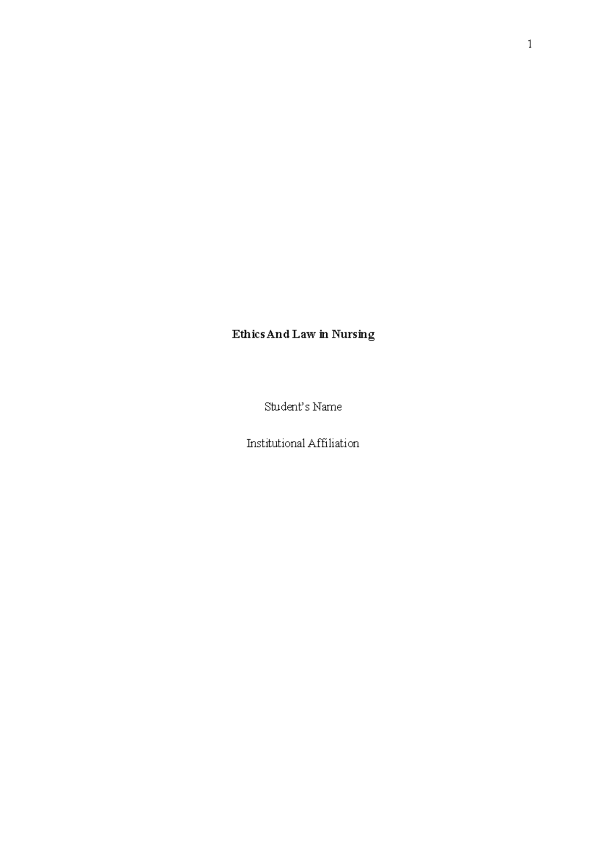 D36604 V1 - Reflective Case Studies on Ethics and Law in Nursing - Studocu