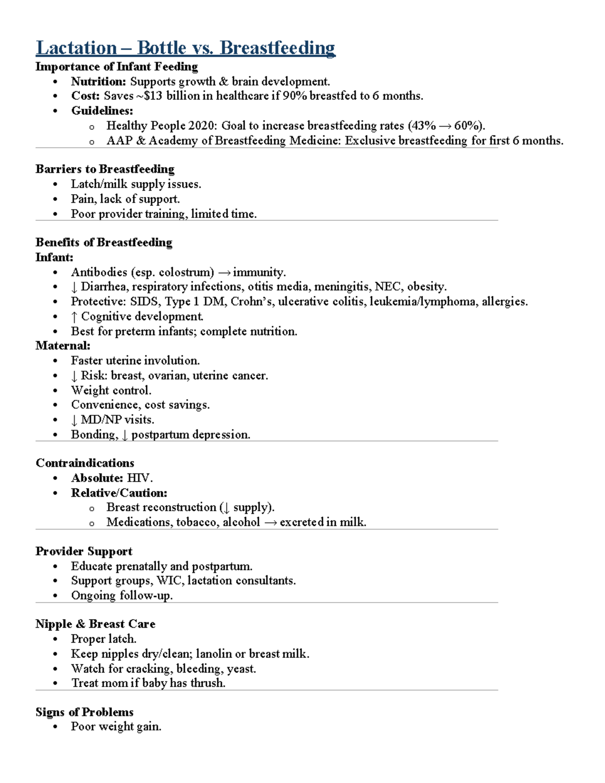 Lactation Practices: Breastfeeding vs. Bottle Feeding Overview (NUTR ...