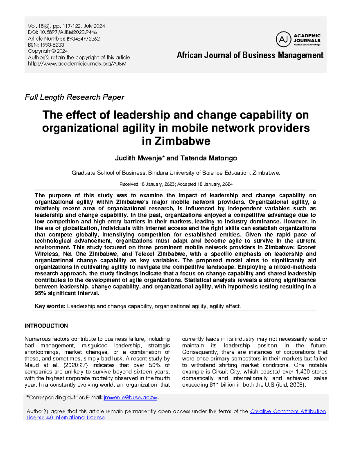 HED4812 Assignment 1: Leadership & Change Capability in Zimbabwe's ...