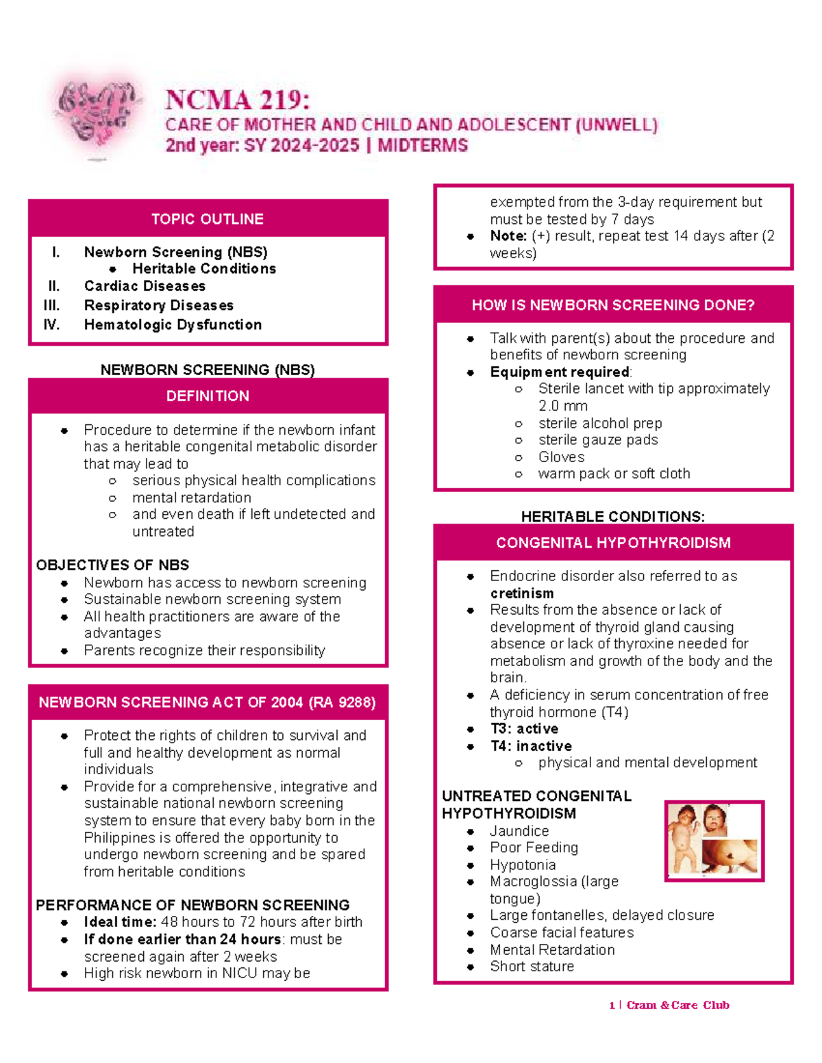 Newborn Screening (NBS) Overview: Heritable Conditions & Cardiac ...