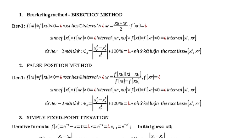 A4 - Math Midterm Notes: Root-Finding & Optimization Techniques - Studocu
