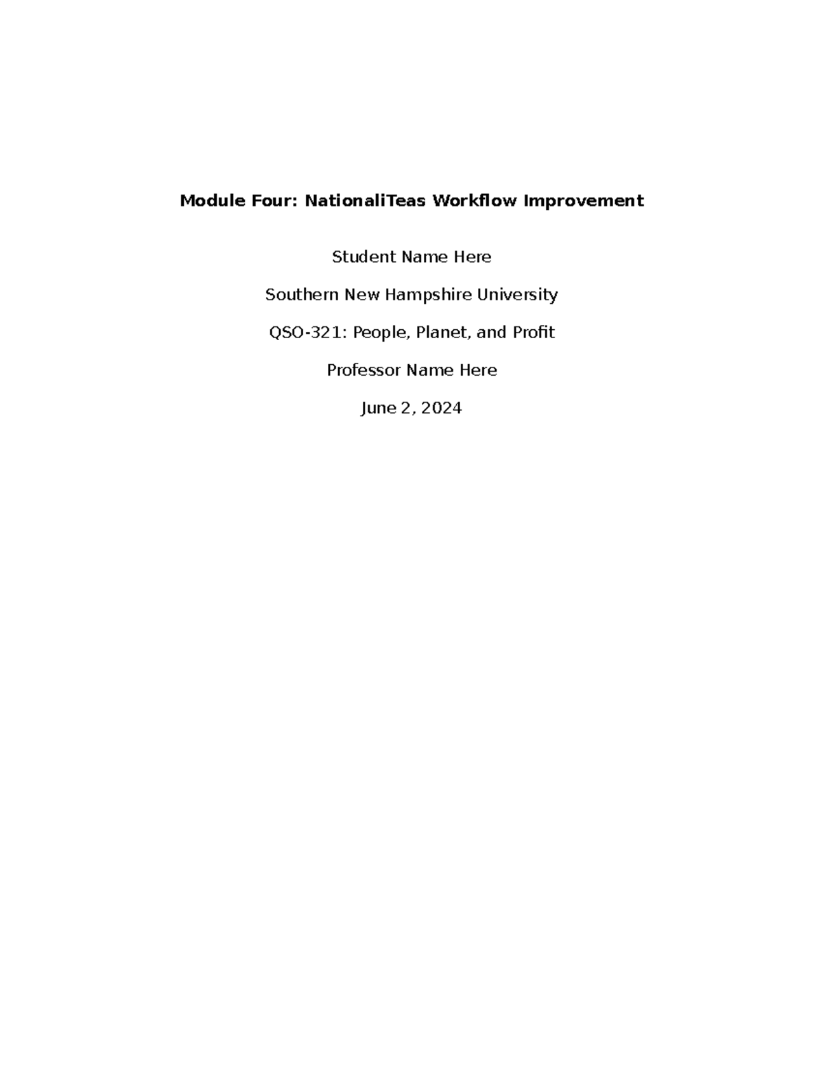 QSO321 4-3 Assignment Nationali Teas Proj Mgmnt Strategies Grade A ...