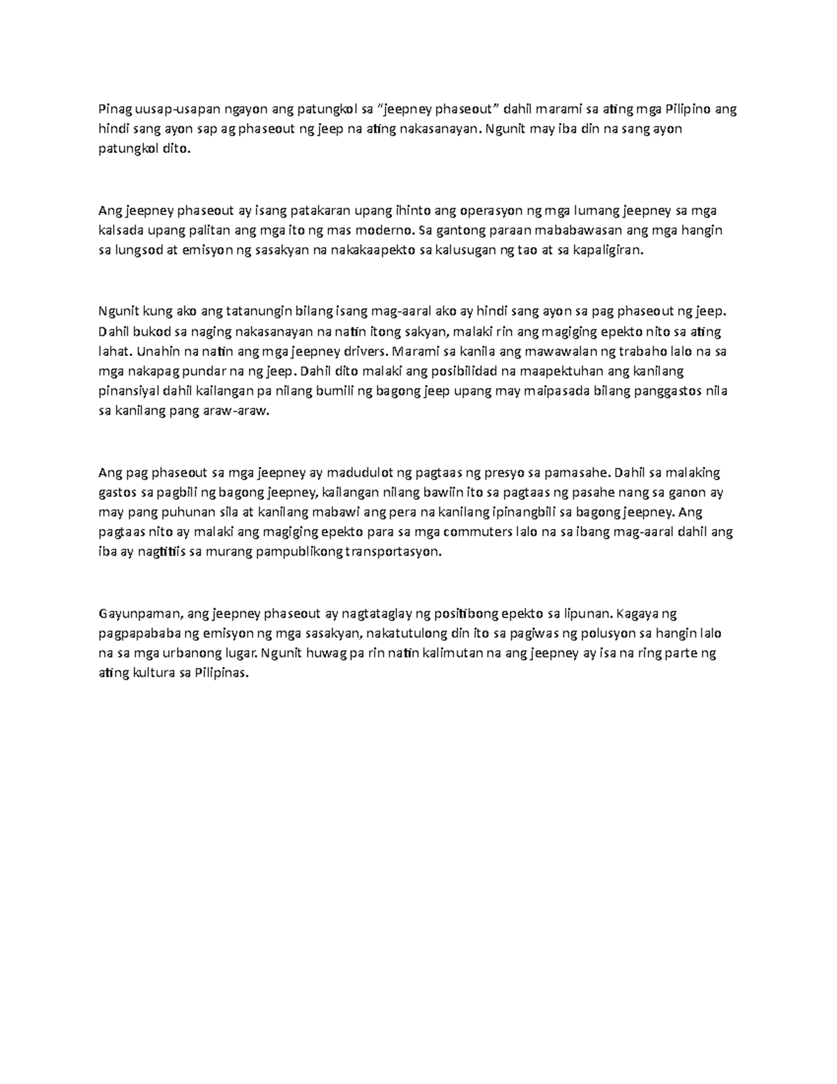 Jeepney phaseout - Pinag uusap-usapan ngayon ang patungkol sa “jeepney ...