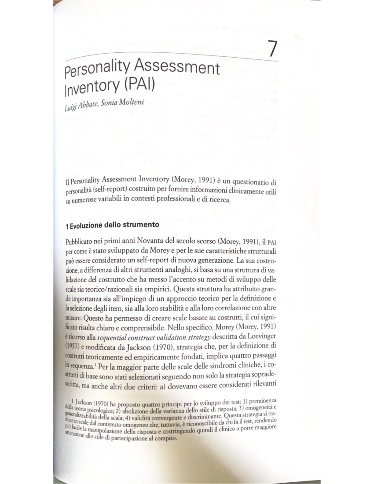 PAI - Personality Assessment Inventory Overview and Analysis - Studocu