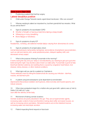 N302 Mental Health Revision - Mental Health: 1. Mental status ...