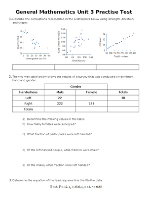 IA1 General Maths - Bivariate Data Exemplar - 1 Introduction This ...