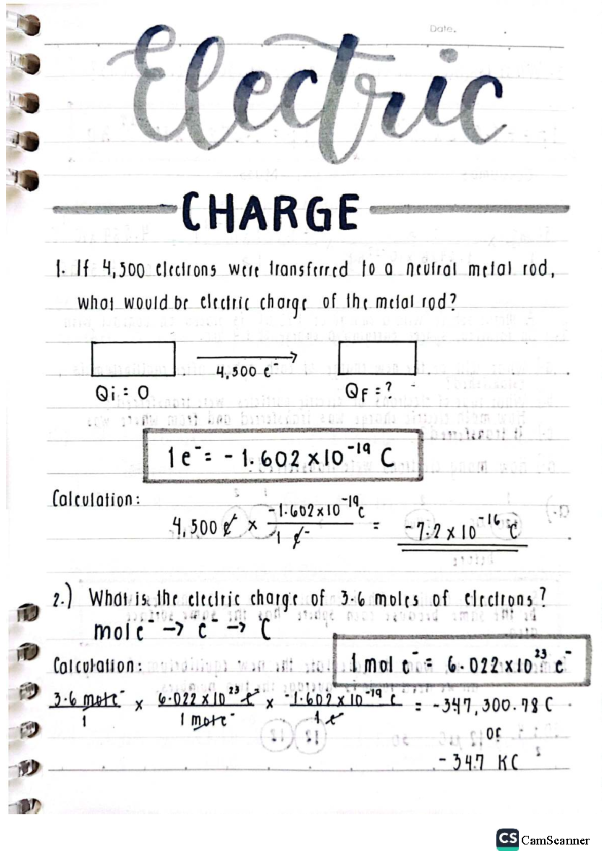 General Physics 2 (3rd Quarter) - Electric Charge Calculations - Studocu