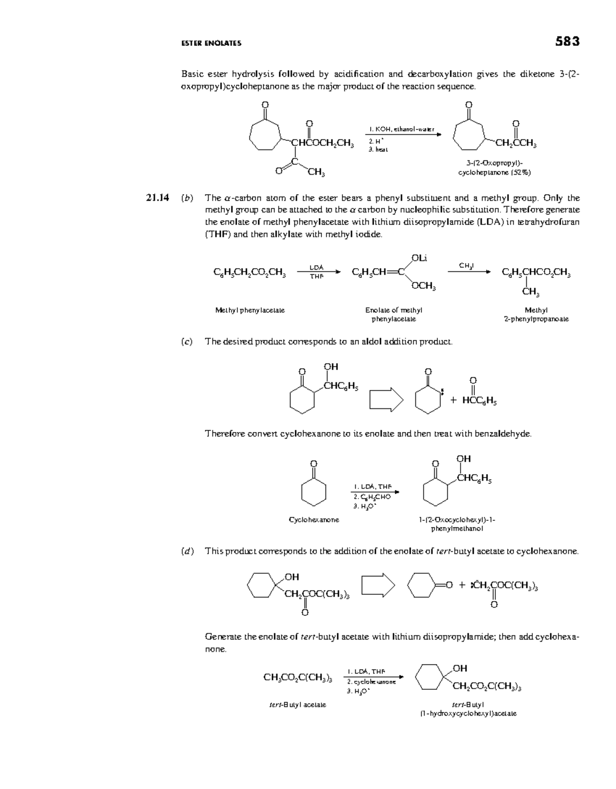 583 Organic Chemistry: Ester Enolates and Reaction Mechanisms - Studocu