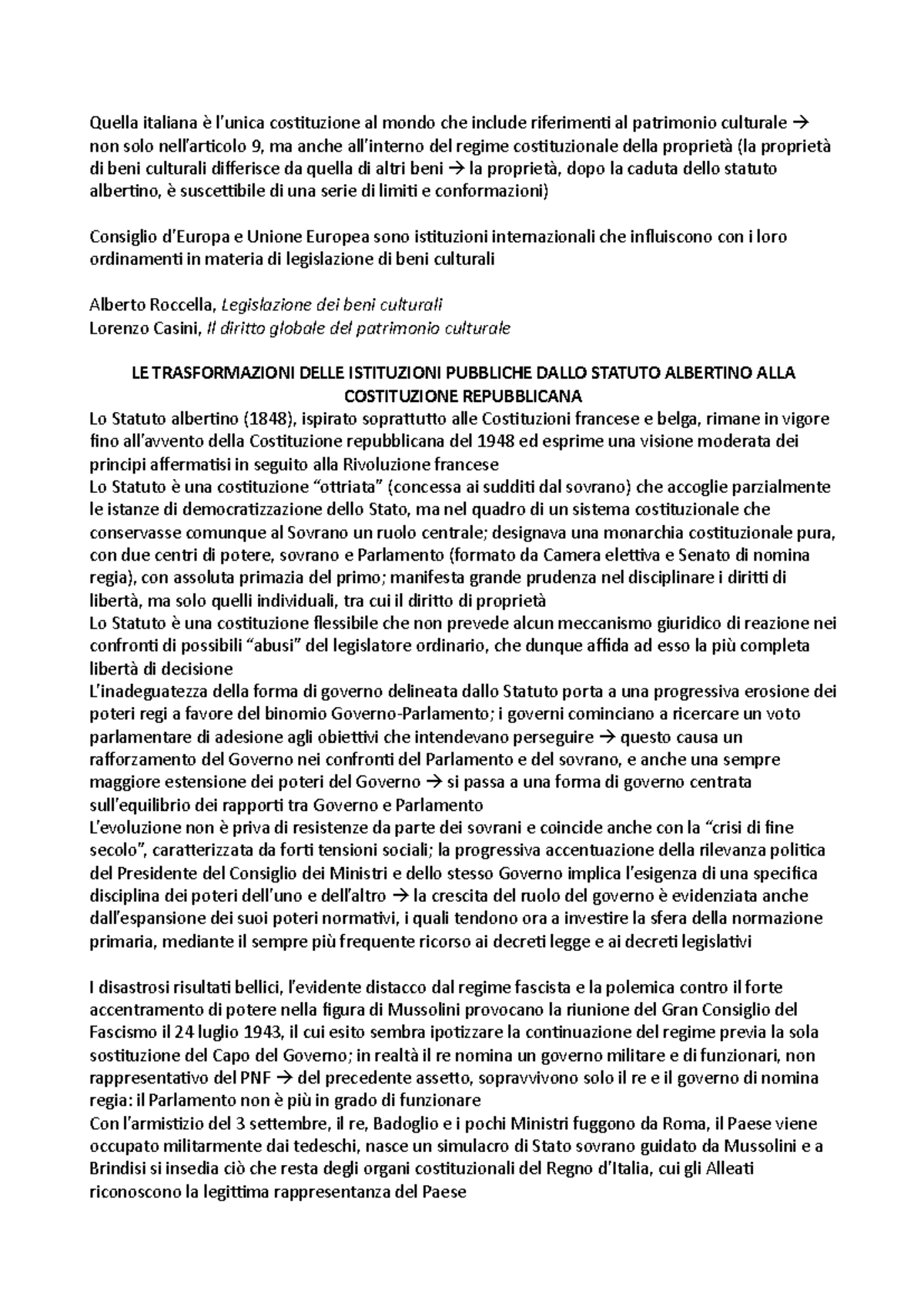 Legislazione dei Beni Culturali: Analisi e Riflessioni (CORSO 123 ...