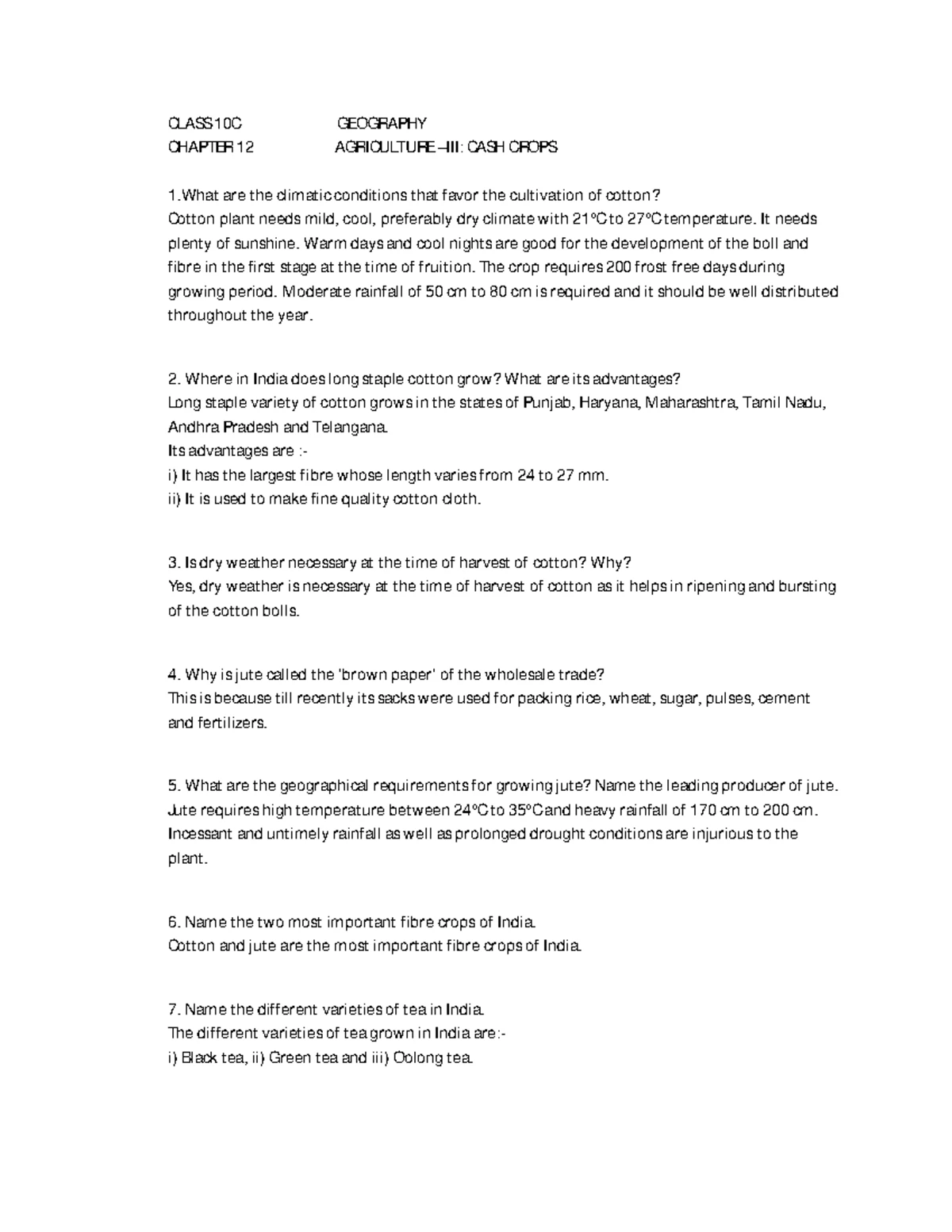 Class 10 Geography: Resources & Development Notes - padhle - Studocu