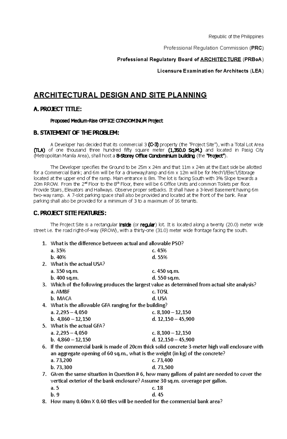 Edesign Joe 8-Storey Office Condo: Architectural Project Insights - Studocu