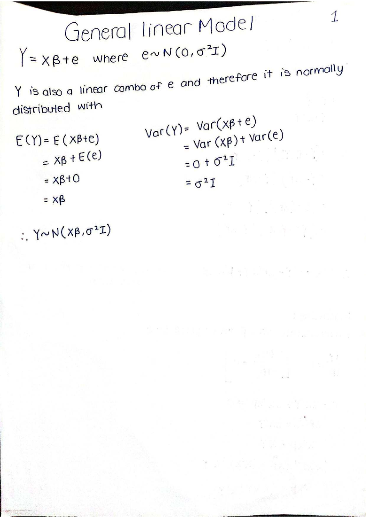 General Linear Model Notes - BZ1AM 202 - Studocu