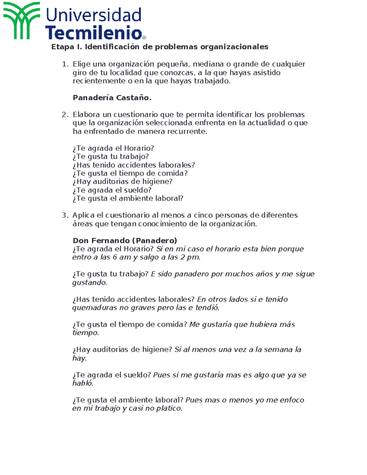 Evidencia 2: Identificación y Análisis de Problemas en Panadería ...